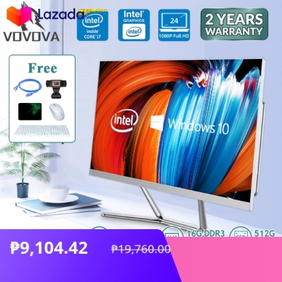 VOVOVA Latest All In One PC Computer Desktop Set Core i3 i5 i7 16G RAM ...