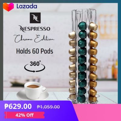 CMPH 60 Cups 360 Degrees Rotating Nespresso Coffee Capsule Pods Holder ...
