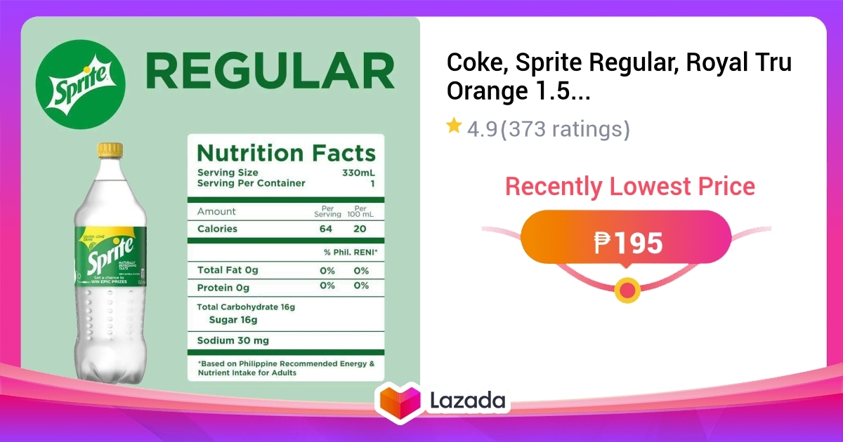 Coke, Sprite Regular, Royal Tru Orange 1.5L Rainbow Bundle - Pack of 3