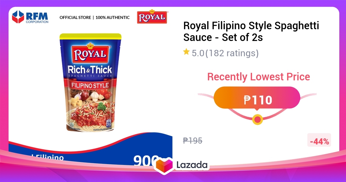 Royal Filipino Style Spaghetti Sauce - Set of 2s