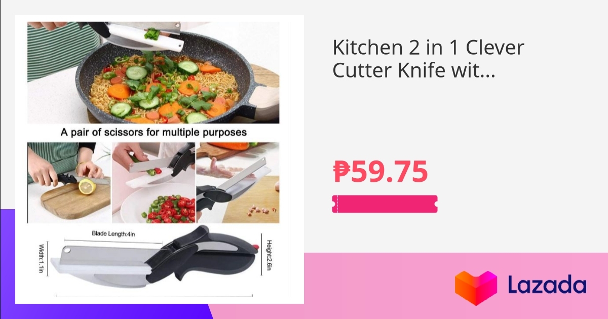 Kitchen 2 in 1 Clever Cutter Knife with Cutting Board Slicers THE ...