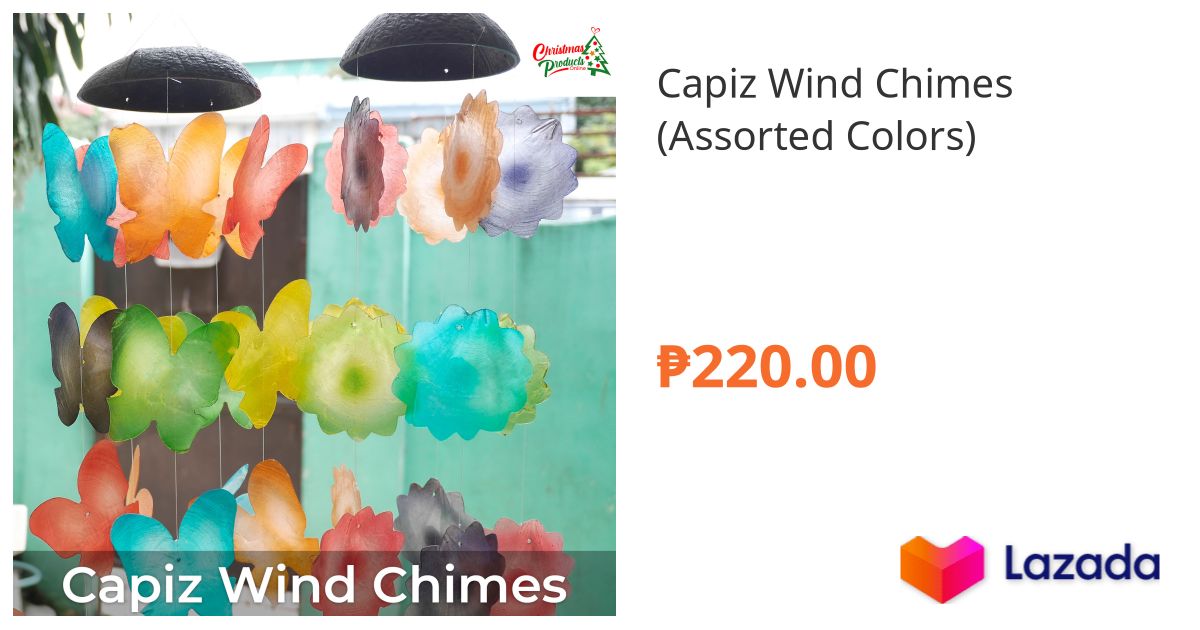 Capiz Wind Chimes (Assorted Colors)