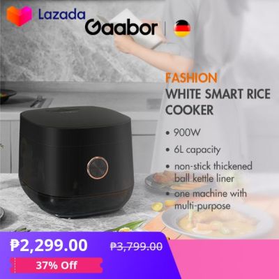 Gaabor Rice Cooker, 6L Big Capacity Touch Control 24h Preset Timer ...