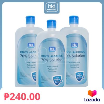 HKT Essentials 70% Ethyl Alcohol 500ml Pack of 3