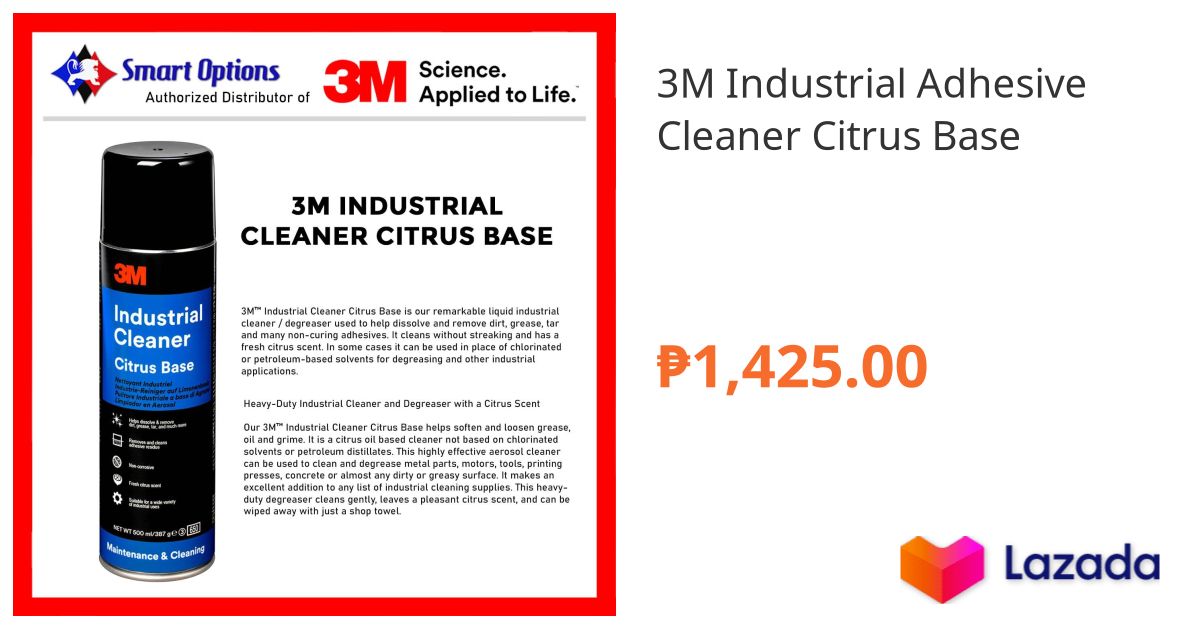 3M Industrial Adhesive Cleaner Citrus Base