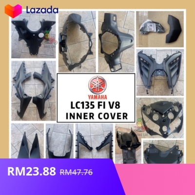 YAMAHA LC-FI LC135 V8 LCV8 LV INJECTION INNER SET PPBK COVER HITAM MATI ...