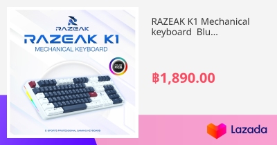 RAZEAK K1 Mechanical keyboard Blue Switch / Red Switch full RGB รับ ...