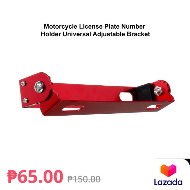 JTMoto Motorcycle License Plate Number Holder / Universal Adjustable ...