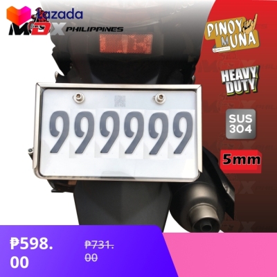 RYTStorage Motorcycle Rear Plate Case with Acrylic Cover Stainless Steel