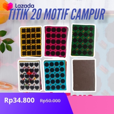 GOSOKAN BOM mainan gosokan zonk 20 titik isi 1000-2000 pcs motif campur ...