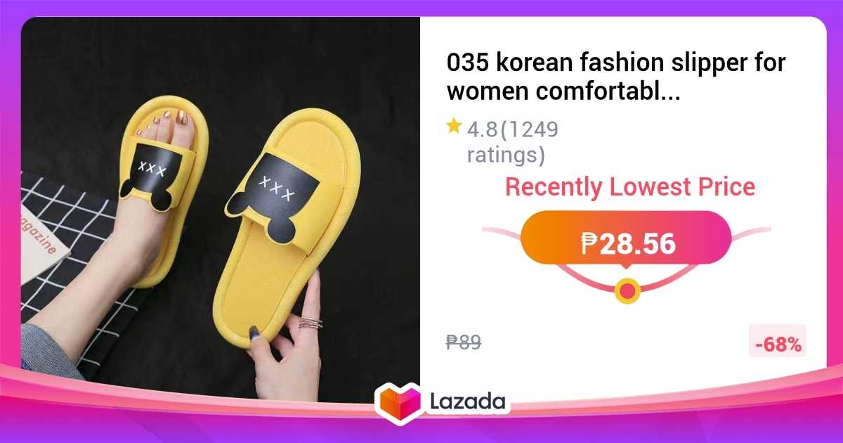 035 korean fashion slipper for women comfortable to wear
