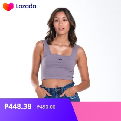 Lee Logo Crop Tank Top for Women