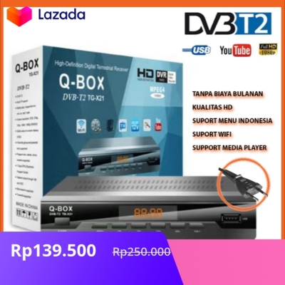 Set Top box STB tv digital DVB T2 QBOX - bisa youtube