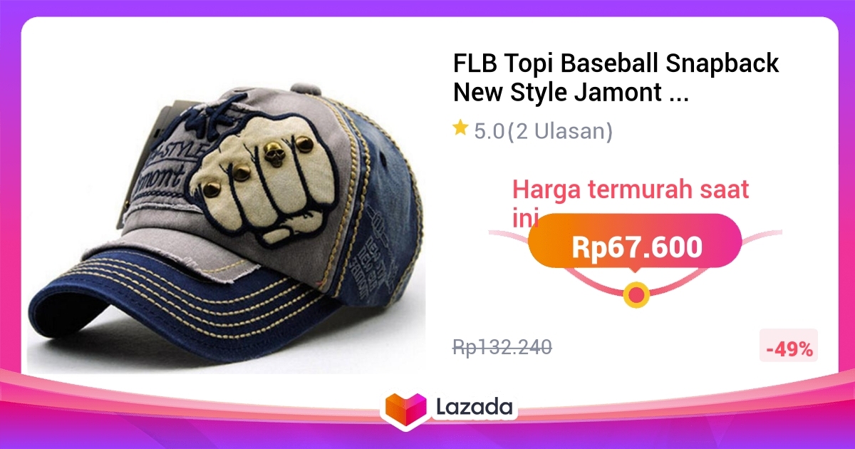 FLB Topi Baseball Snapback New Style Jamont - G9910 - Dark Blue