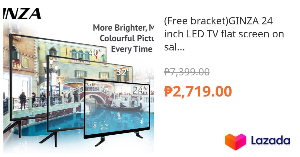 (Free bracket)GINZA 24 inch LED TV flat screen on sale Not smart tv 24 inches sale salg Tablet ...