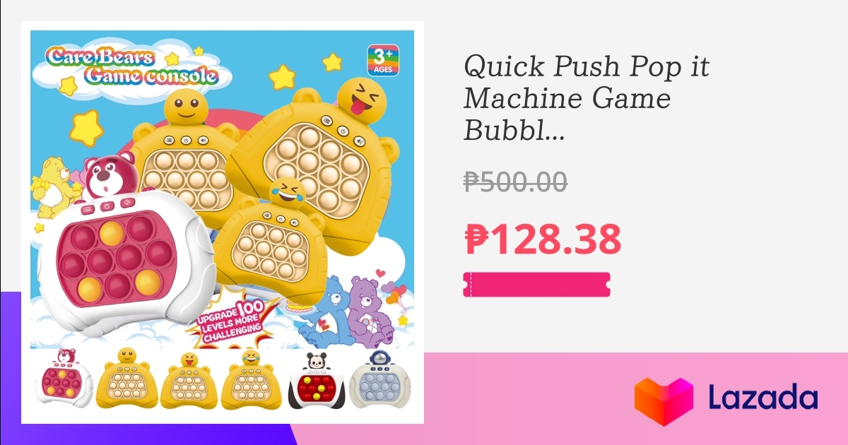 Quick Push Pop it Machine Game Bubble Fidget Sensory Toys 4 Game Modes ...