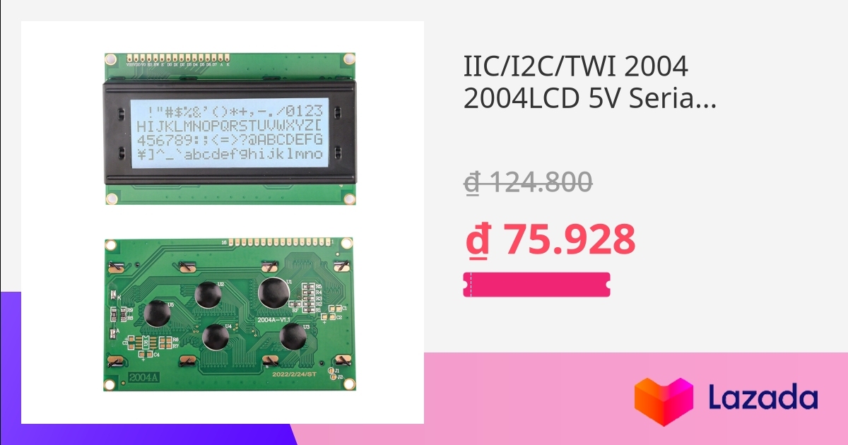 Mô-đun LCD Đèn Nền Trắng Nối Tiếp IIC/I2C/TWI 2004 2004LCD 5V Cho ...