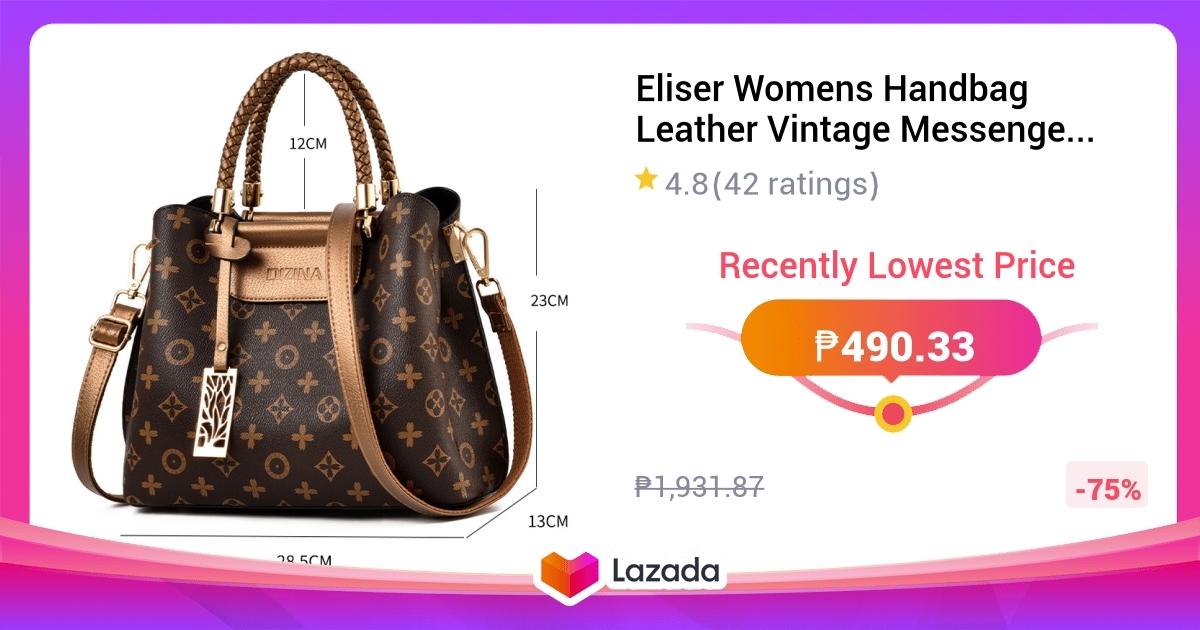 Eliser Womens Handbag Leather Vintage Messenger Bag Womens Fashion ...