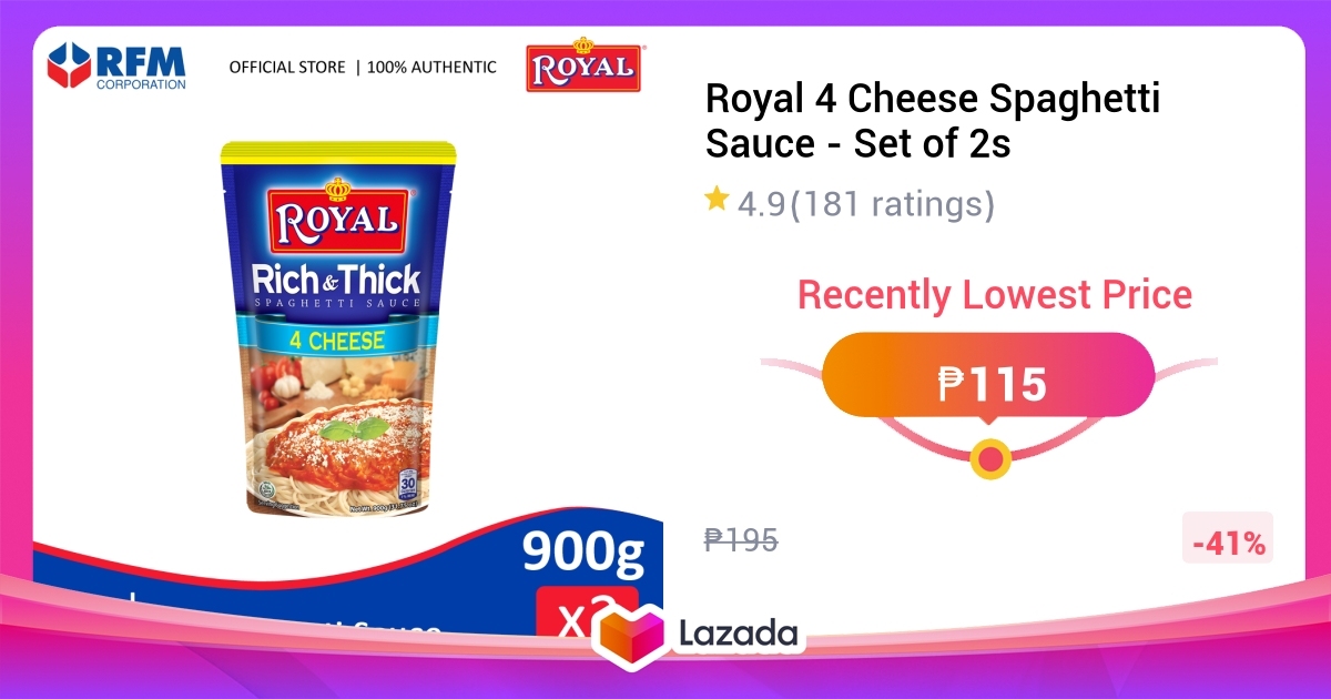 Royal 4 Cheese Spaghetti Sauce - Set of 2s