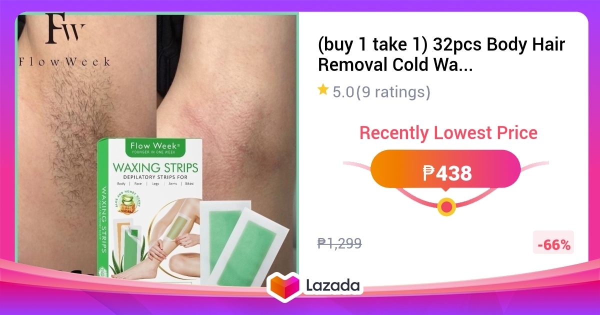 (buy 1 take 1) 32pcs Body Hair Removal Cold Wax Strips Papers Calf ...