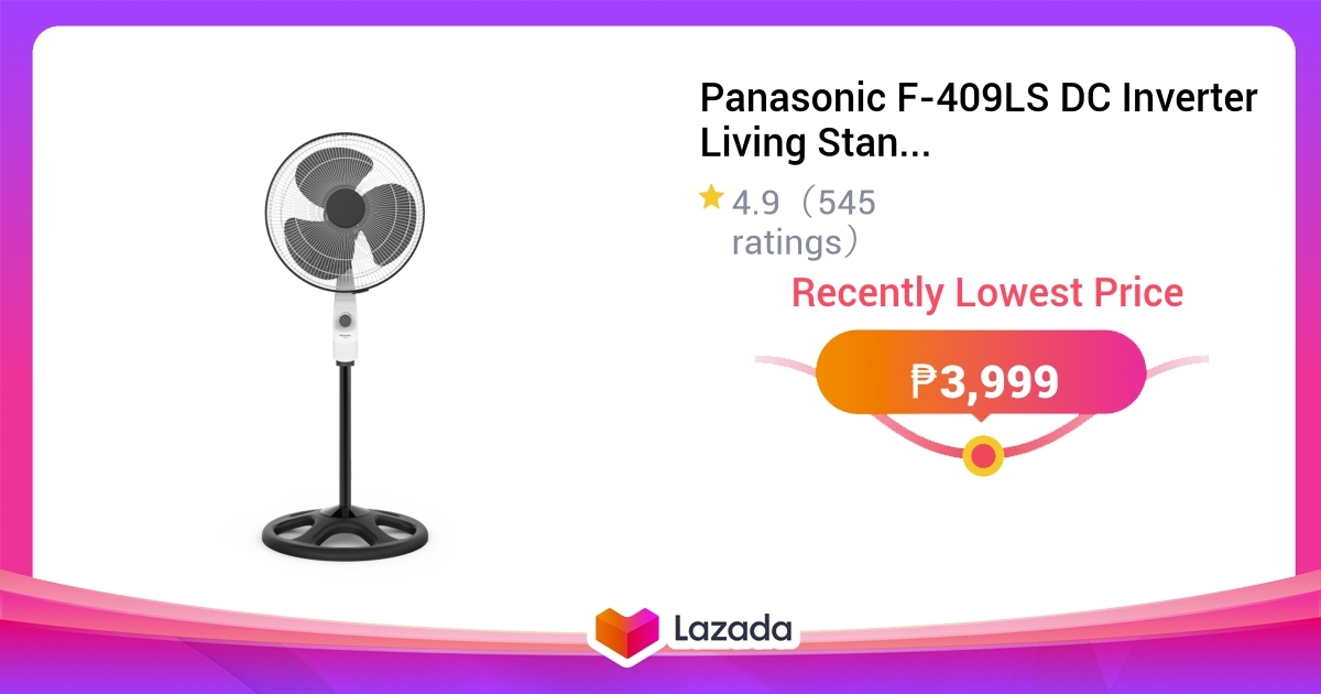 Panasonic F-409LS DC Inverter Living Stand Electric Fan