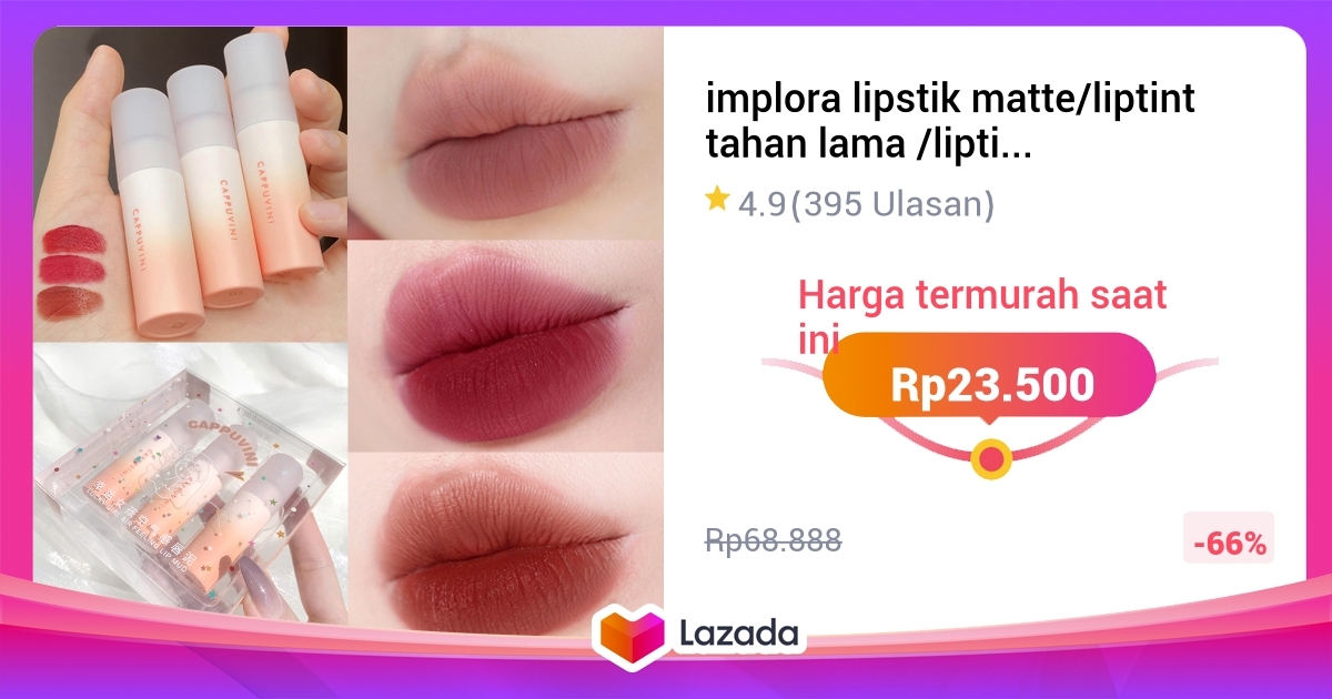 implora lipstik matte/liptint tahan lama /liptin imlplora/Implora ...
