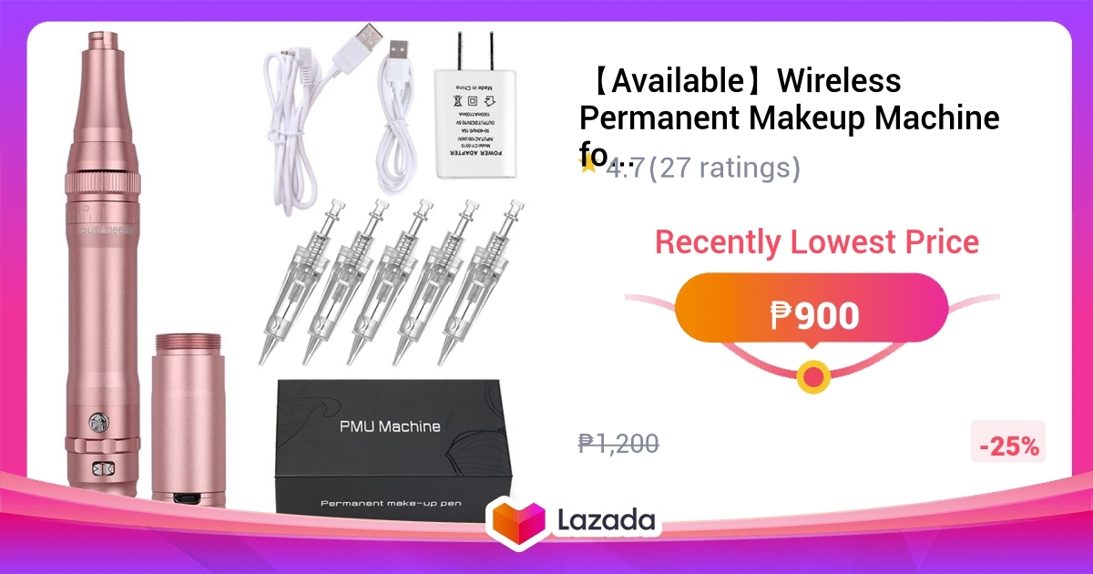【Available】Wireless Permanent Makeup Machine for Eyebrows Eyeliner Lip ...