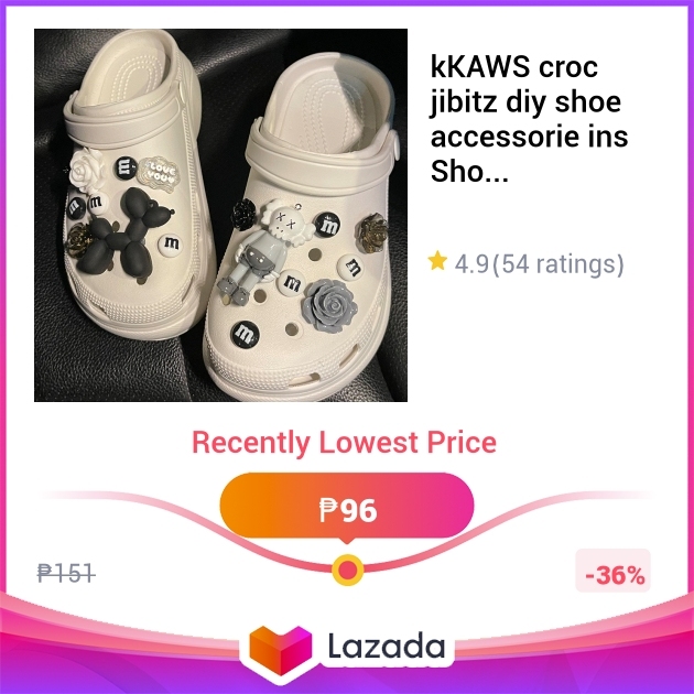 kKAWS croc jibitz diy shoe accessorie ins Shoe Decoration Sticker croc ...