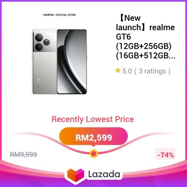 【New launch】realme GT6 (12GB+256GB) (16GB+512GB) | Snapdragon 8s Gen 3 ...