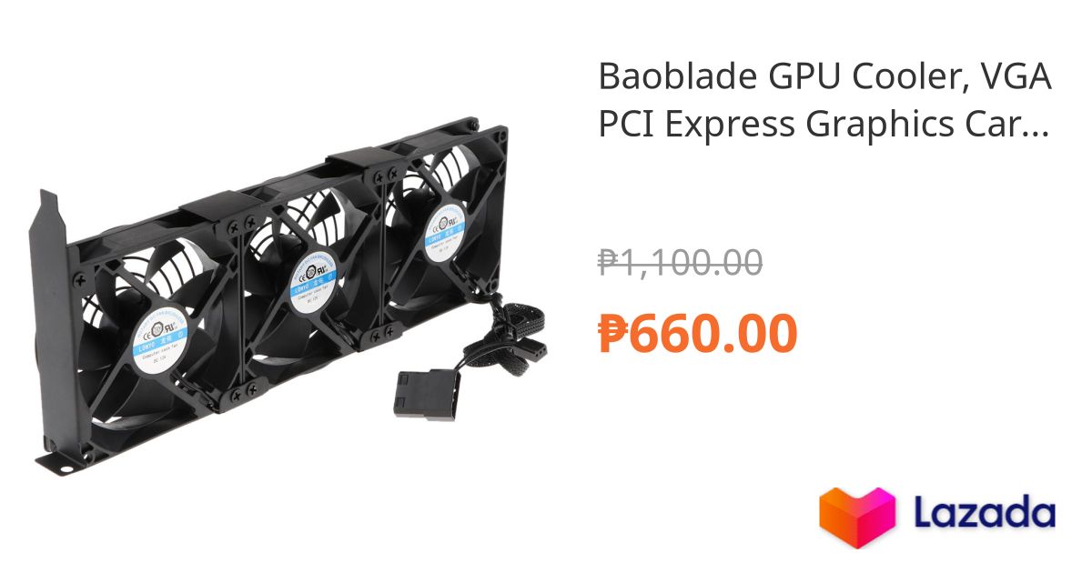Baoblade GPU Cooler, VGA PCI Express Graphics Card Cooling Fan, Triple ...