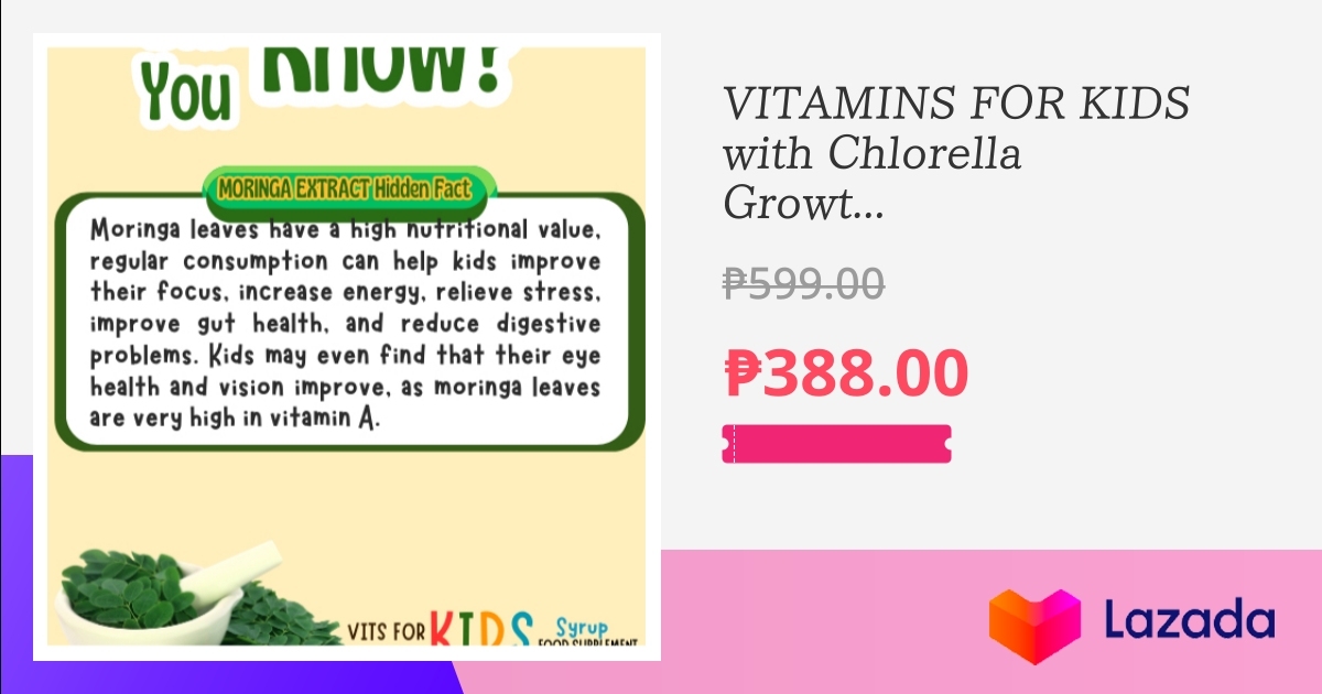 VITAMINS FOR KIDS with Chlorella Growth Factor (CGF) Pampatangkad ...