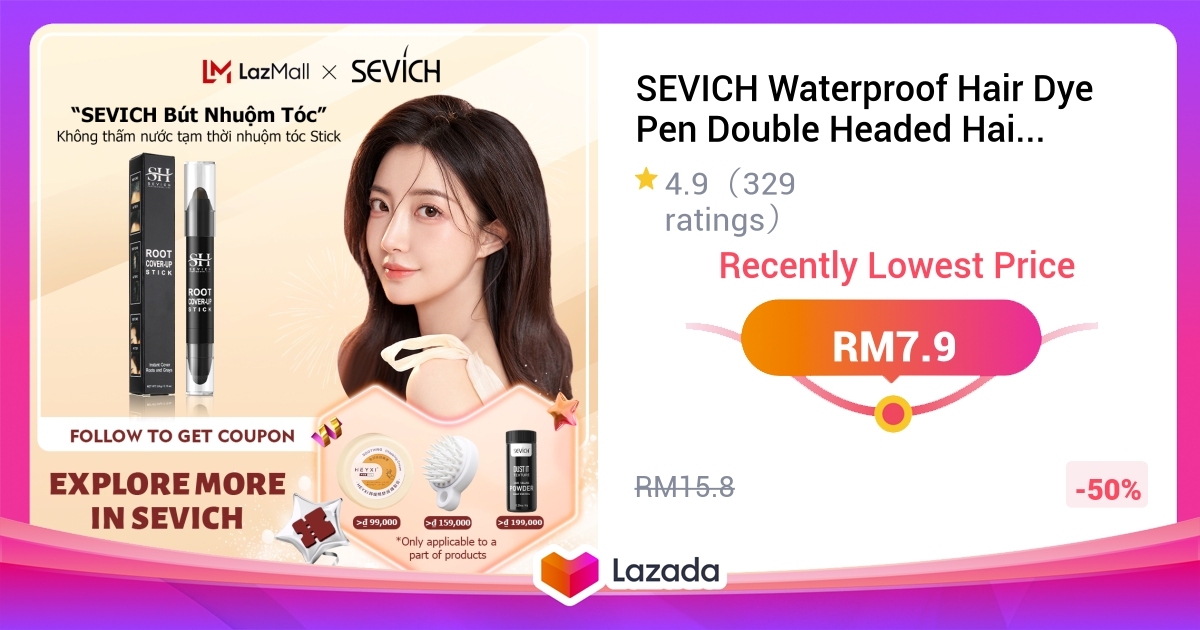 SEVICH Waterproof Hair Dye Pen Double Headed Hair Loss Hairline ...