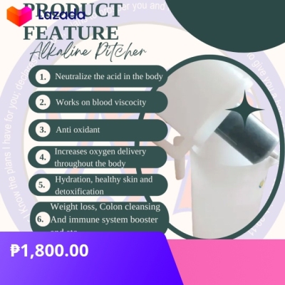 Water Purifier pitcher/Alkaline water 8-9ph lvl