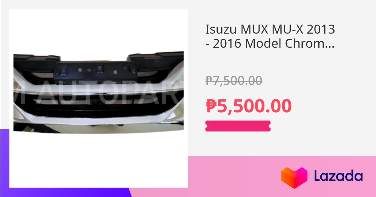 Isuzu MUX MU-X 2013 - 2016 Model Chrome Radiator Front Grille Grill