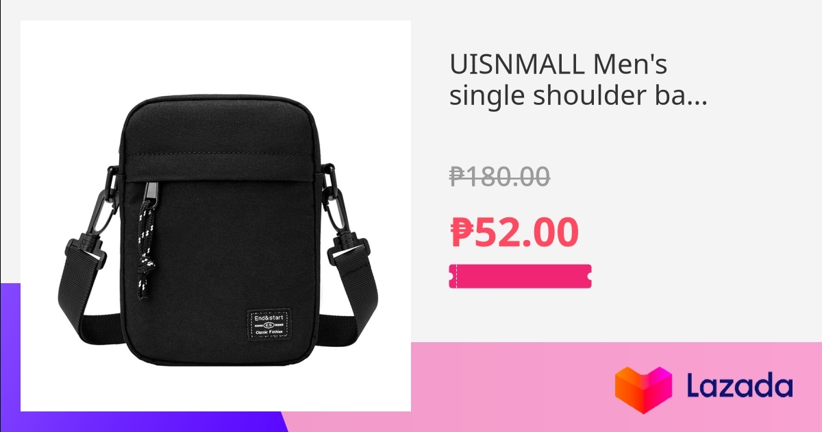 UISNMALL Men's single shoulder bag portable waterproof small bag sports ...