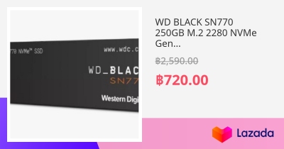 WD BLACK SN770 250GB M.2 2280 NVMe Gen4 (WDS250G3X0E) (5Y) MS6-000168