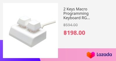 2 Keys Macro Programming Keyboard RGB Mini Keyboard Gaming Drawing Red ...