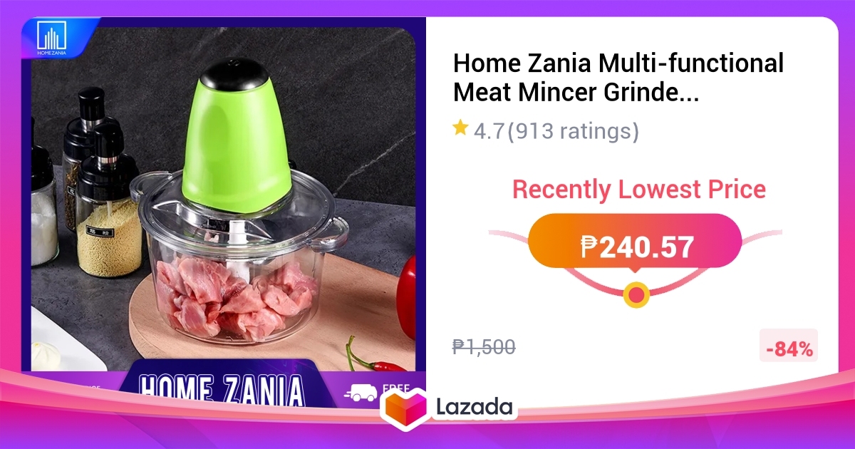 Home Zania Multi-functional Meat Mincer Grinder Food Processor