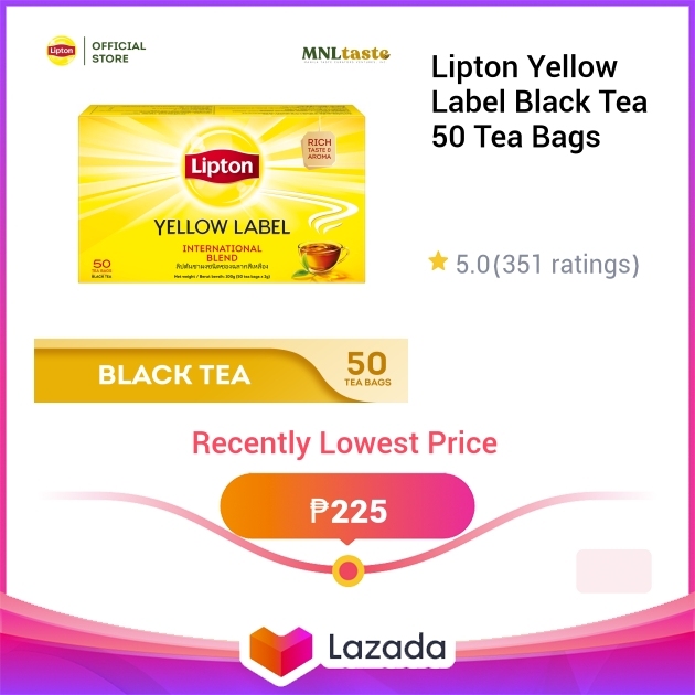 Lipton Yellow Label Black Tea 50 Tea Bags