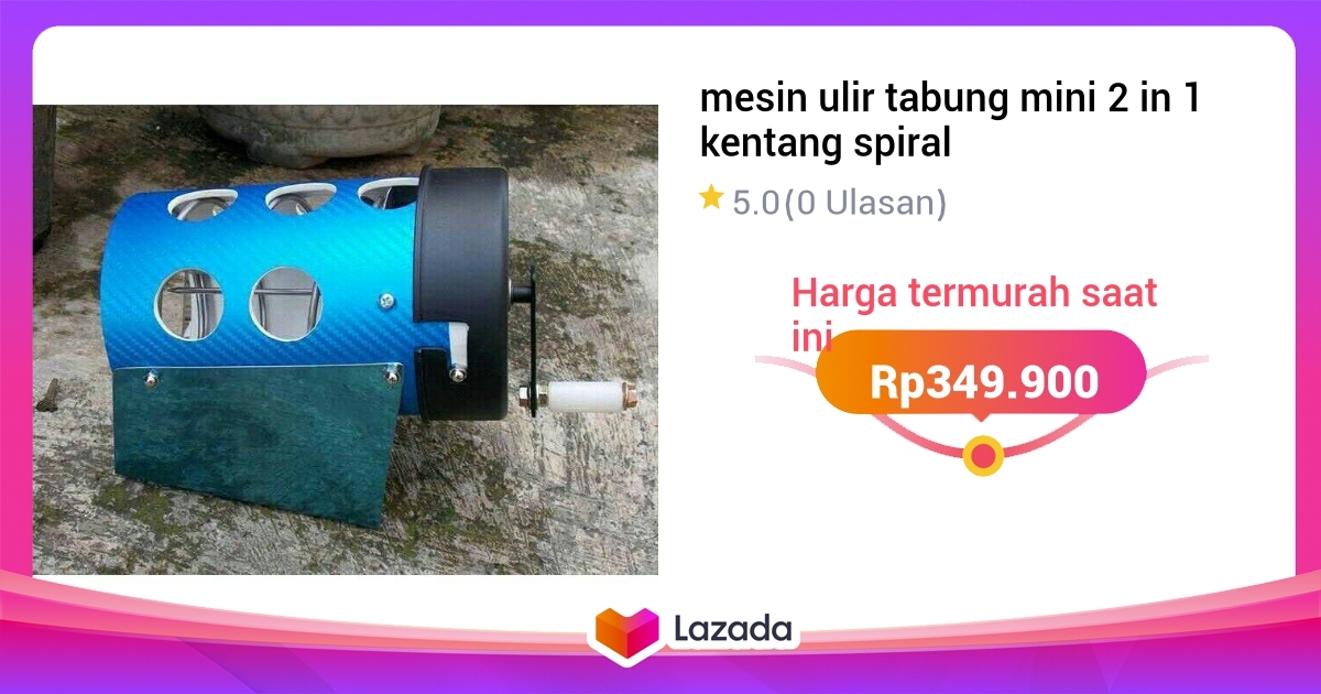 mesin ulir tabung mini 2 in 1 kentang spiral