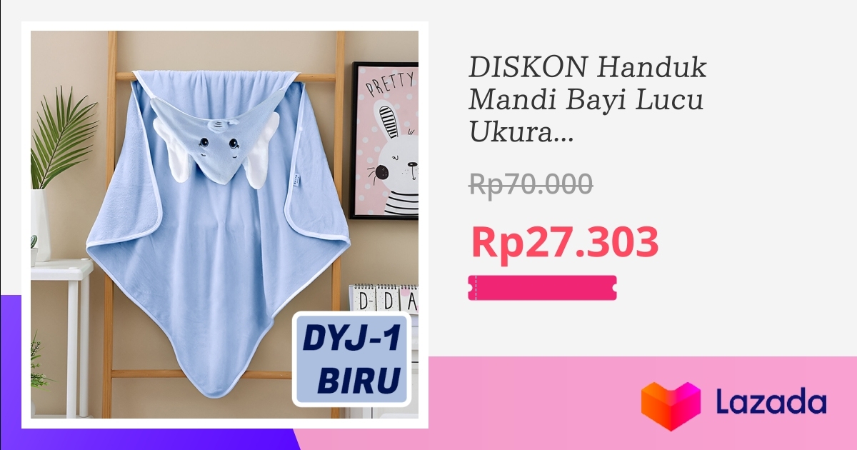 DISKON Handuk Mandi Bayi Lucu Ukuran 90x90cm - Blanket Hoodie Baby ...