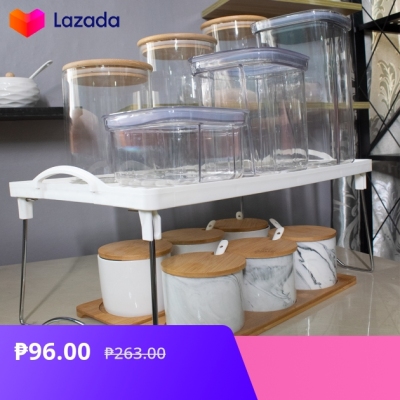 Locaupin Multifunctional Foldable Kitchen Shelf Dinnerware Storage ...