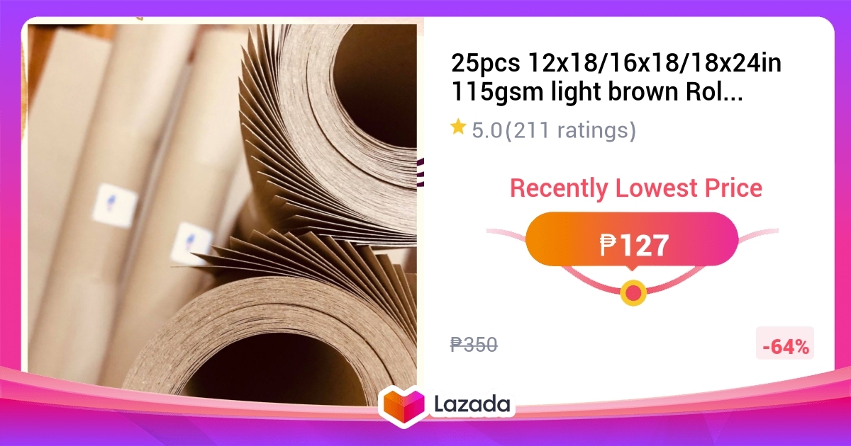 25pcs 12x18/16x18/18x24in 115gsm light brown Roll kraft paper for wrap ...