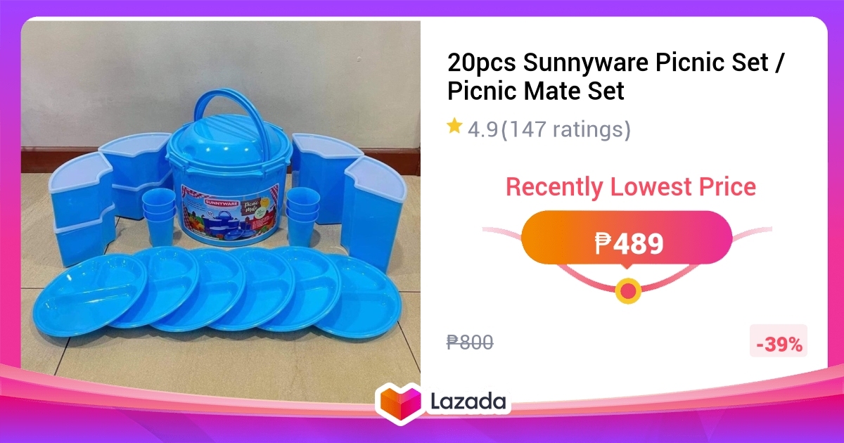 20pcs Sunnyware Picnic Set / Picnic Mate Set