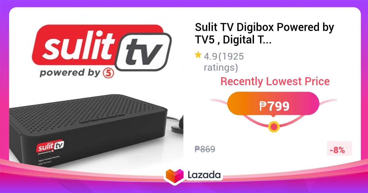 Sulit TV Digibox Powered by TV5 , Digital TV Receiver Box With Remote ...