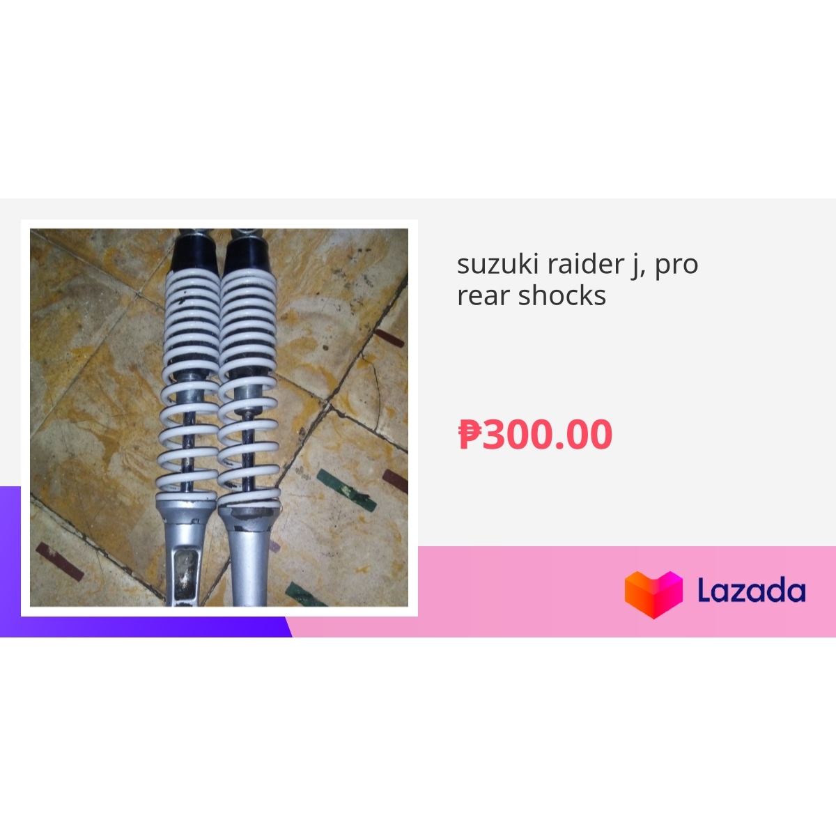 suzuki raider j, pro rear shocks