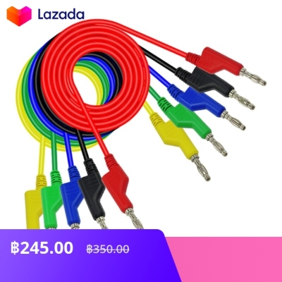 5PCS/SET 1M 4mm Stackable Banana to Banana Plug Test Cable Lead for ...