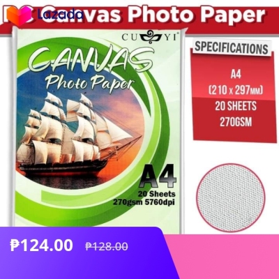 CUYI Canvas Photo Paper 270gsm a4 size/20sheets