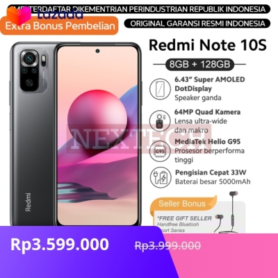 Xiaomi Redmi Note 10S - NFC - 8GB/128GB - Quad Camera - Layar 6.43 inch ...