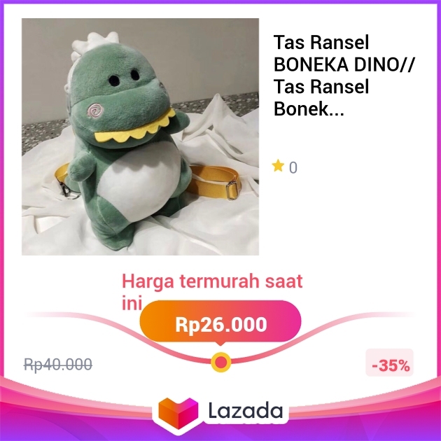 Tas Ransel BONEKA DINO// Tas Ransel Boneka Terlaris // Tas Hp Kekinian